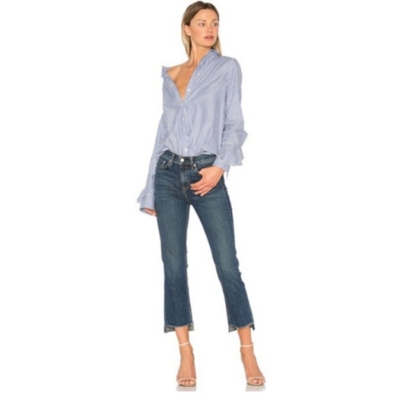 rag & bone | Jeans | Rag Bone Stove Pipe Crop Destroyed Hem Denim Jeans ...